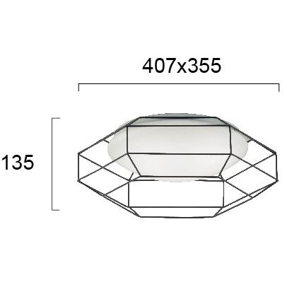 LED Плафон MONTE 4227400 Viokef 12W 3000K | Osvetlenieto.bg