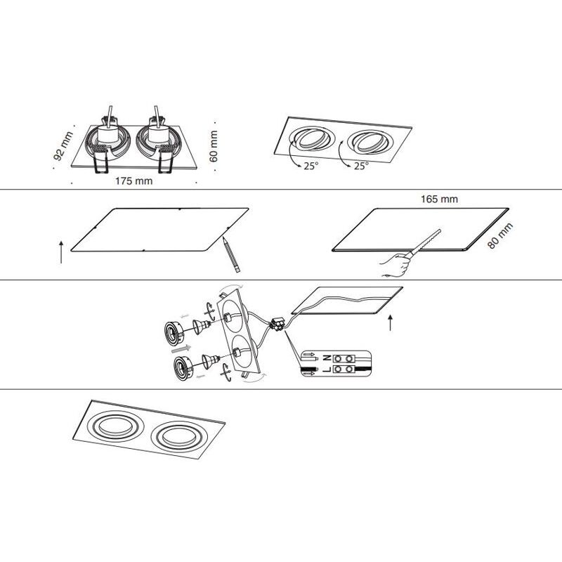 Луна за вграждане бяла Atom Maytoni DL024-2-02W | Osvetlenieto.bg